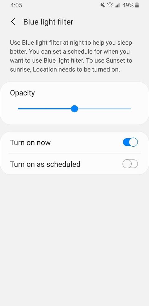 How to adjust the blue light filter on your Samsung Galaxy phone ...