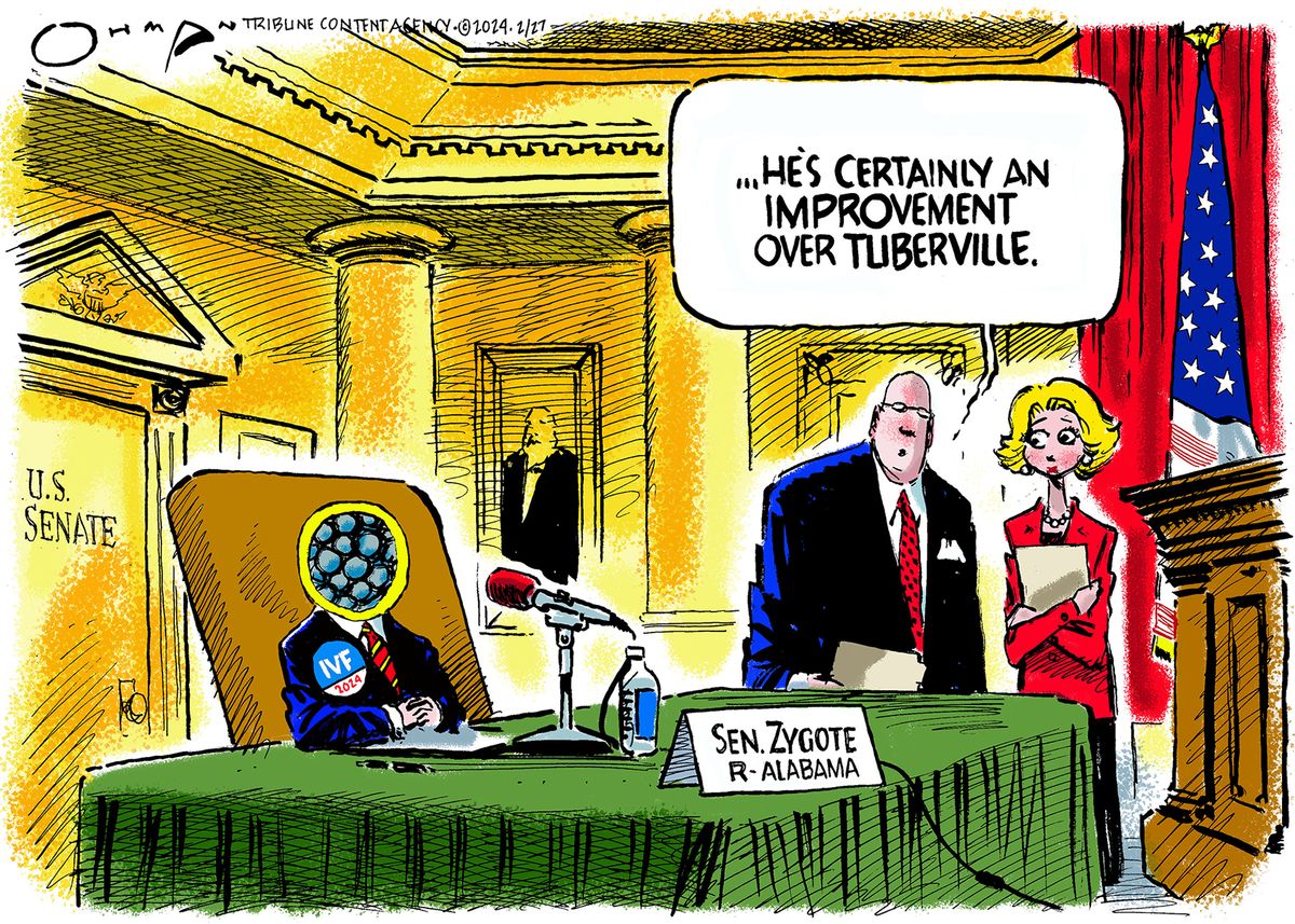 5 sharply observed cartoons on Alabama's IVF ruling | The Week