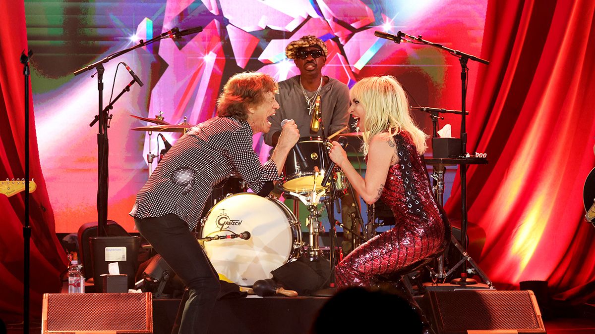 Mick Jagger screams at Lady Gaga as the Rolling Stones play a ‘secret ...