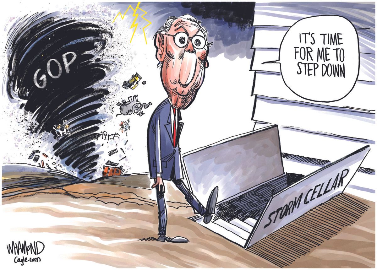 5 fabulously funny cartoons about Mitch McConnell's retirement | The Week