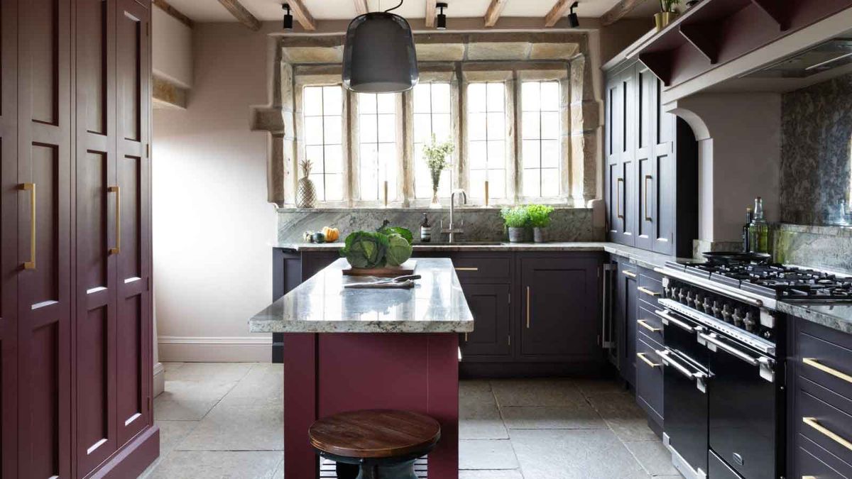 Explore this Yorkshire farmhouse kitchen with its colorful cabinetry ...