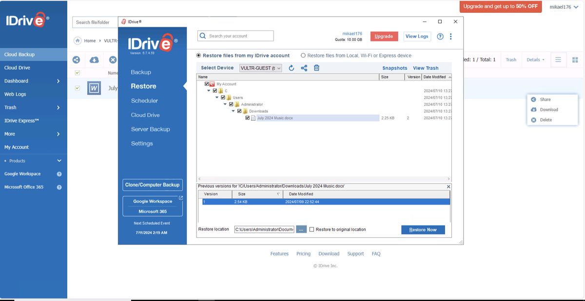 iDrive cloud storage review | TechRadar
