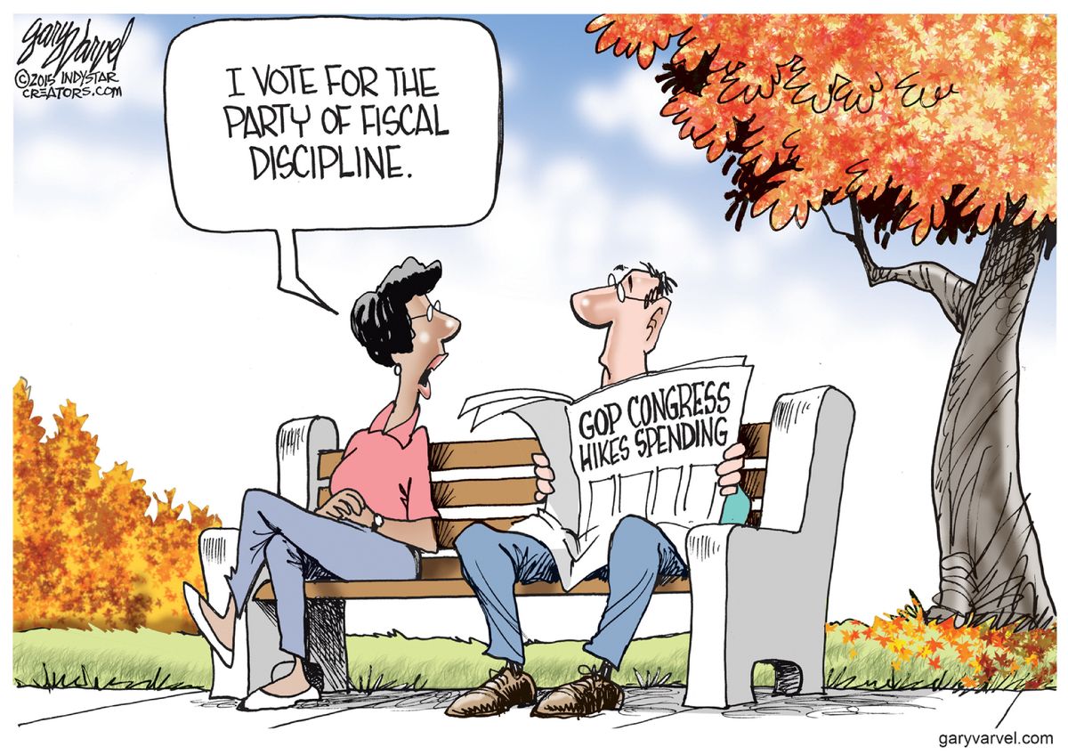 Political cartoon U.S. Fiscal Policy GOP Spending | The Week