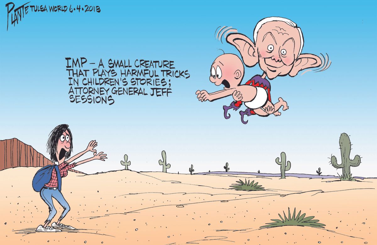 Political Cartoon U.S. immigration policy Jeff Sessions family ...