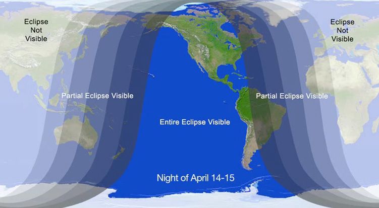 Total Lunar Eclipse of April 15, 2014: Moon Visibility Maps (Gallery ...