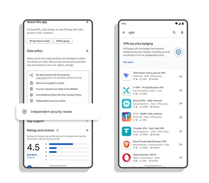 Google Play Store gets verified marks for VPNs committed to protecting your data | Android Central