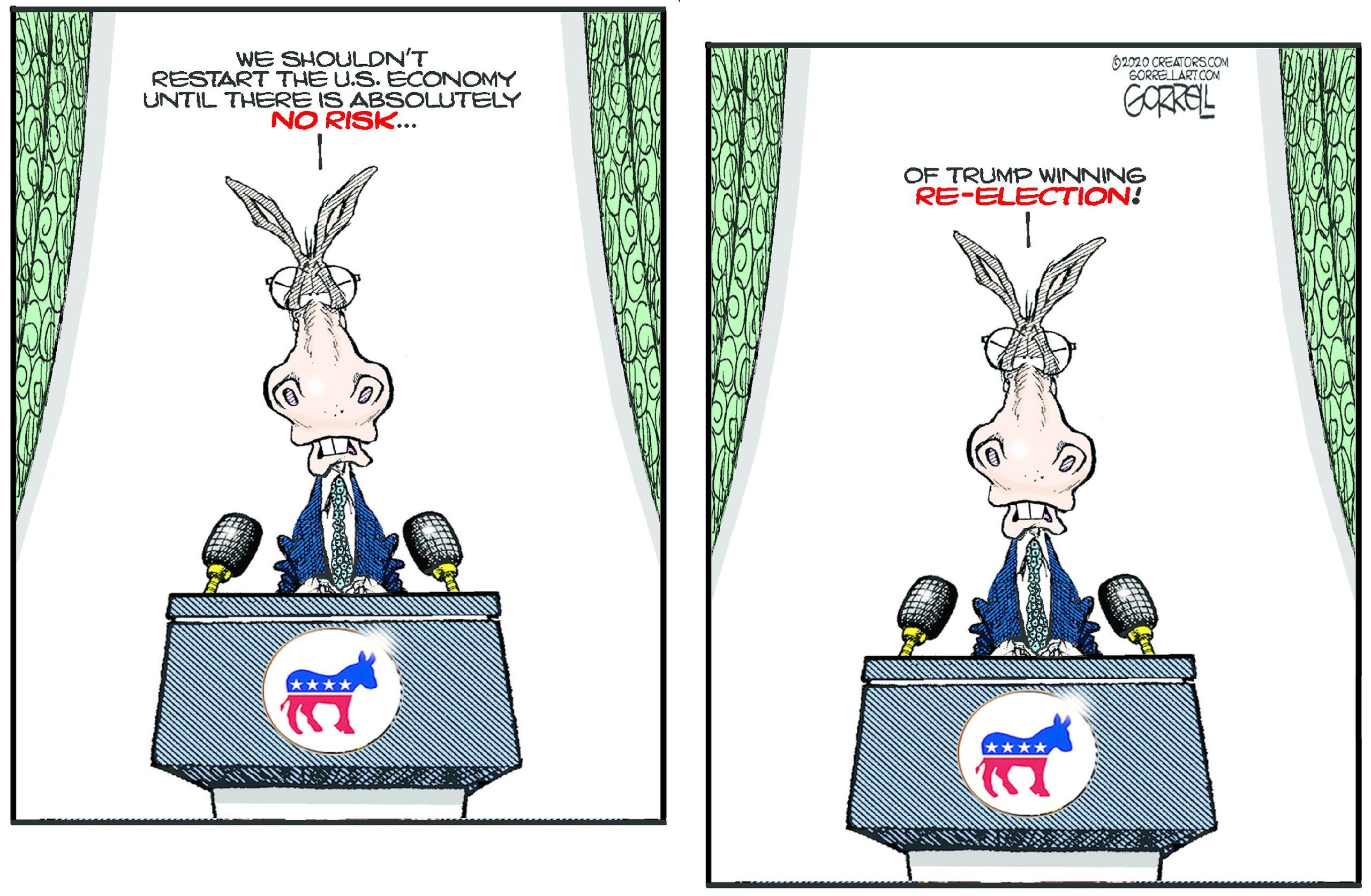 Political Cartoon U.S. Democrats Trump reelection coronavirus | The Week