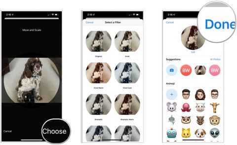 How to create, edit and customize your contact profile for iMessages ...