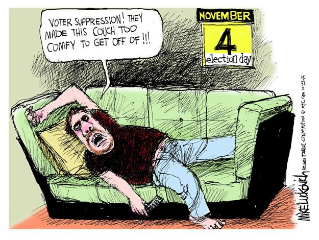 Political cartoon voter turnout midterm election | The Week