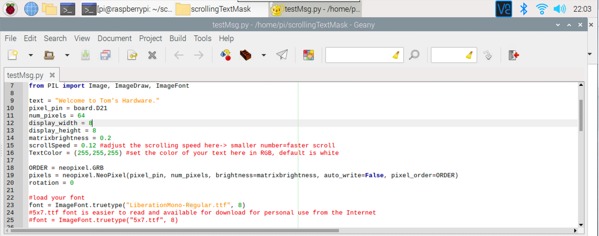 How to Build a Scrolling-Text Face Mask with Raspberry Pi | Tom's Hardware