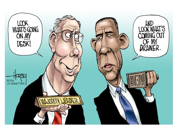 Obama cartoon Mitch McConnell majority leader veto | The Week