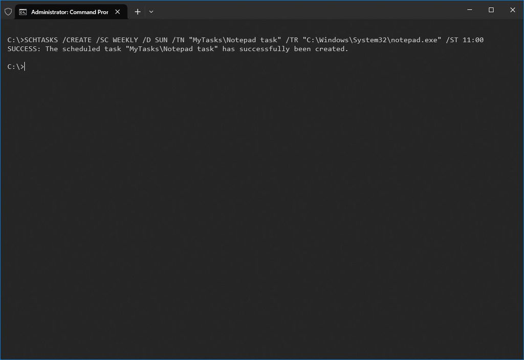 Create a scheduled task with Command Prompt on Windows 10 | Windows Central