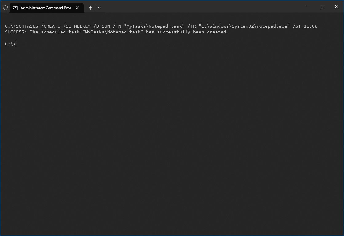Create a scheduled task with Command Prompt on Windows 10 | Windows Central