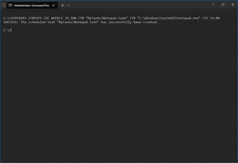 Create a scheduled task with Command Prompt on Windows 10 | Windows Central