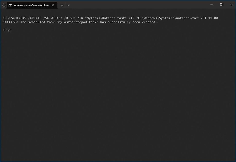 Create a scheduled task with Command Prompt on Windows 10 | Windows Central