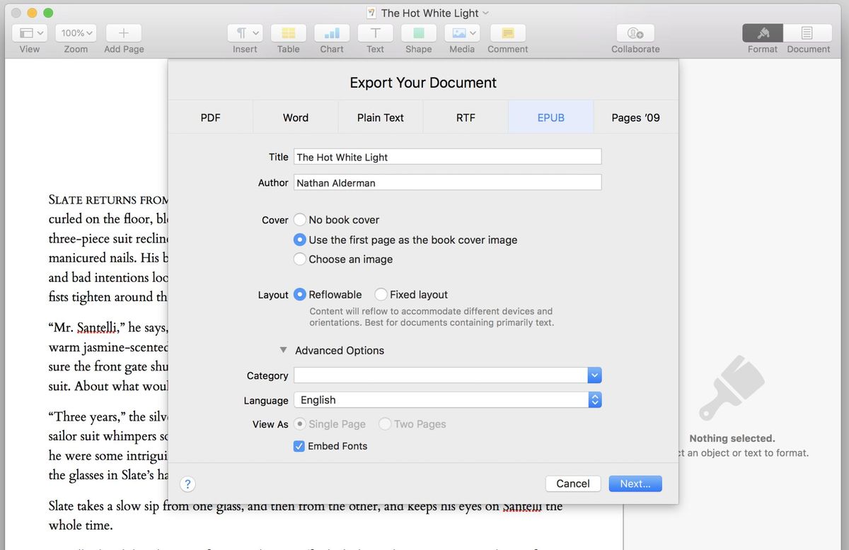 How to create ebooks with Pages on Mac | iMore