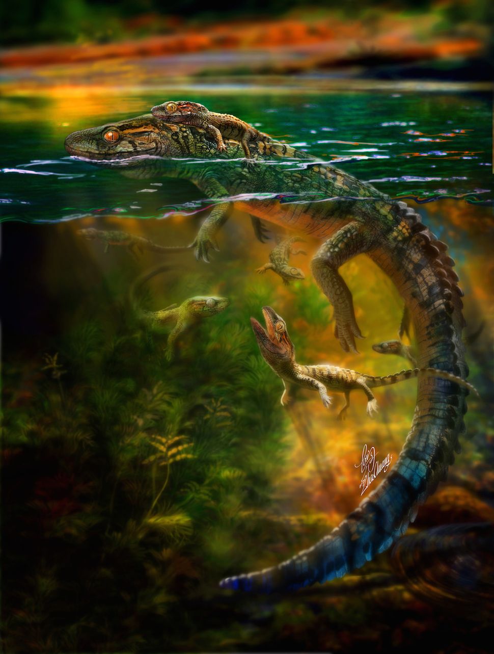 Aww! Primordial Reptile Fossils Show Mother Caring for Babies | Live ...