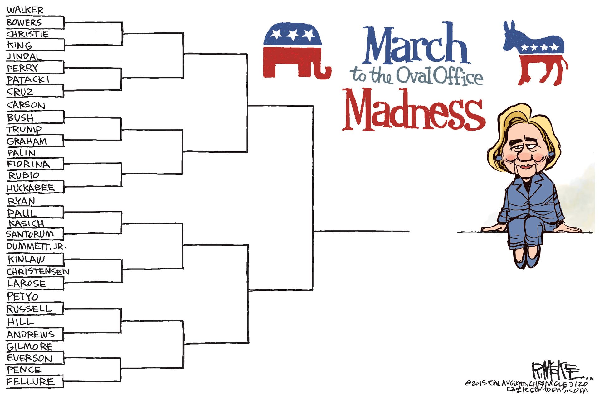 Political cartoon U.S. Hillary Clinton March Madness | The Week