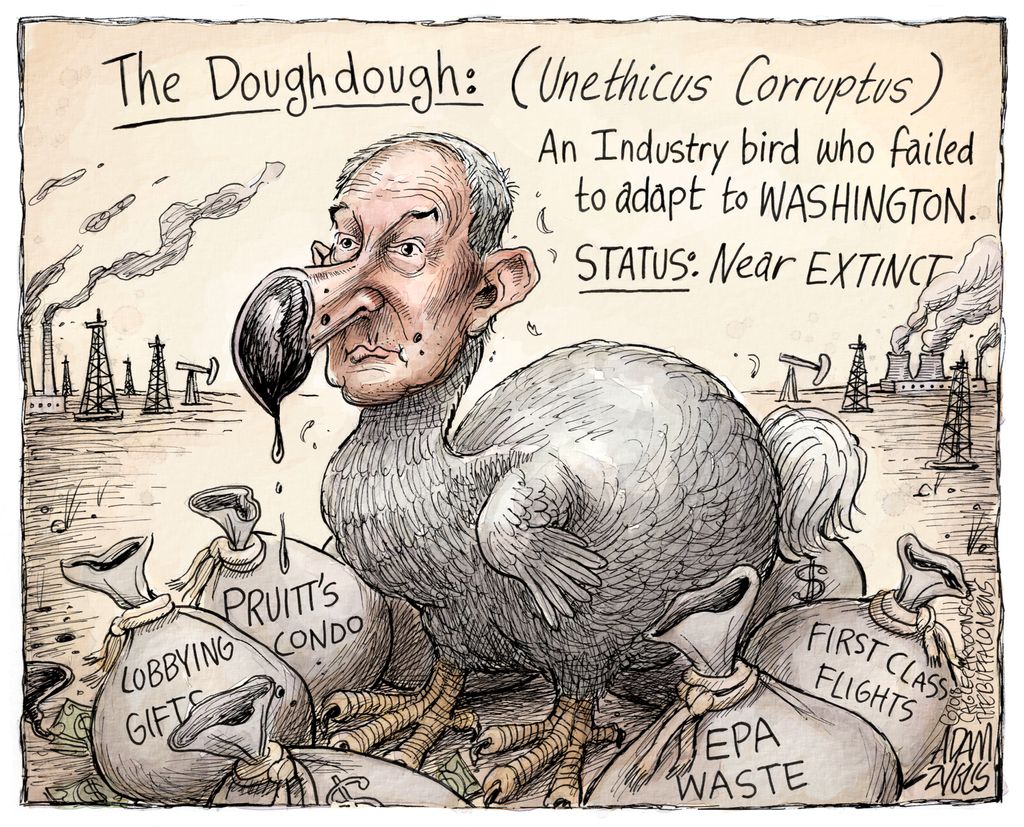 Political cartoon U.S. Scott Pruitt EPA dodo bird extinct | The Week