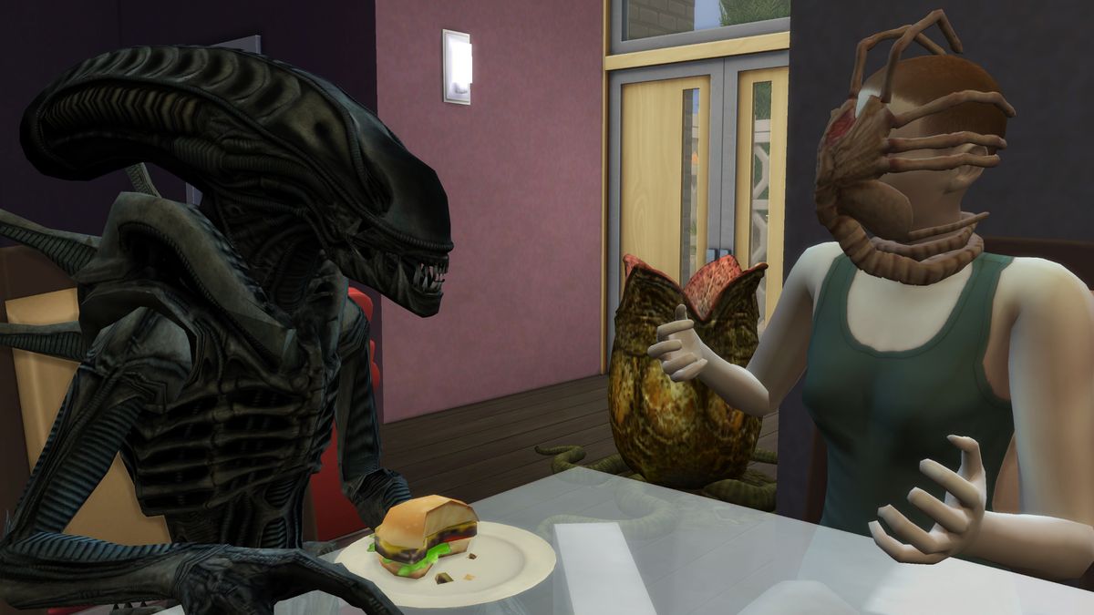 I put a xenomorph in a house with Ripley in The Sims 4 and it turns out ...