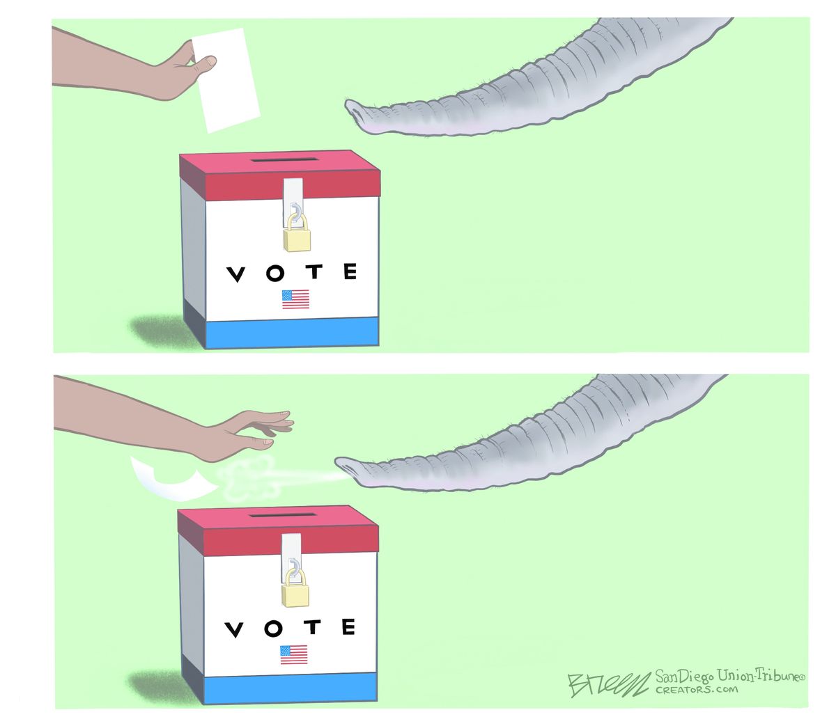 Political Cartoon U.S. gop voting | The Week