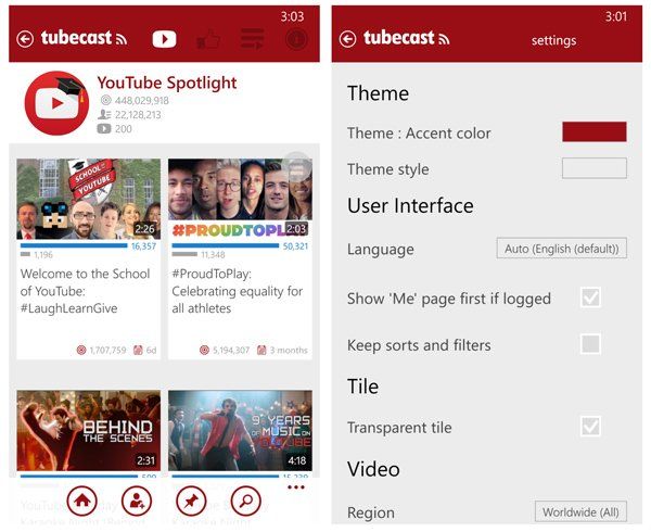 Tubecast, a nifty Windows Phone YouTube app for casting to your Xbox ...
