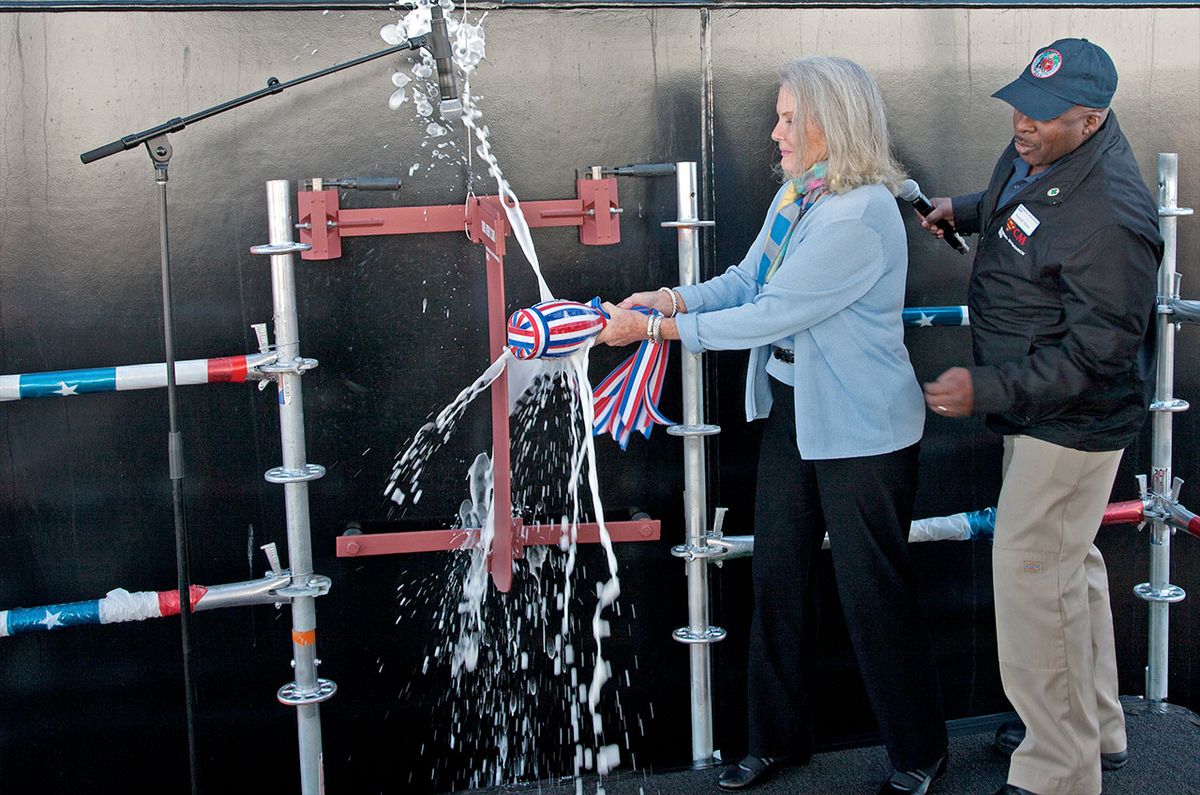 Godspeed the John Glenn: Navy Christens Ship for 1st US Astronaut to ...