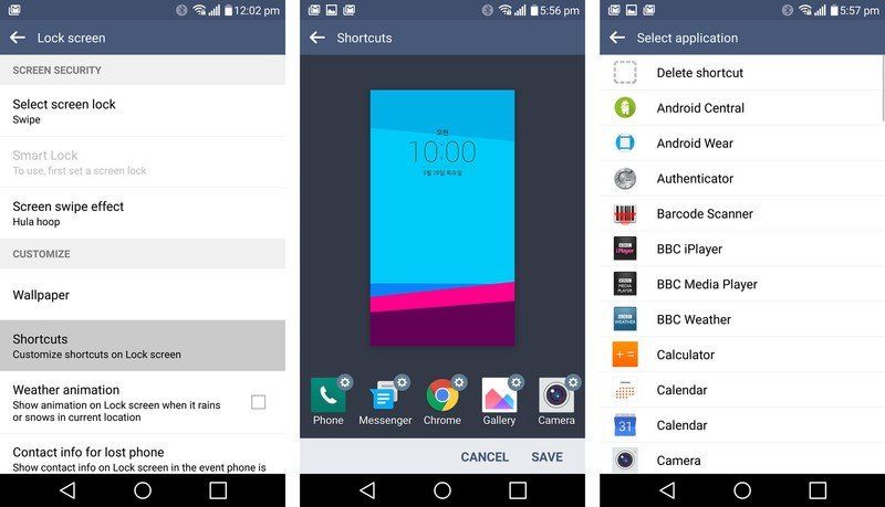 How to change the LG G4's lock screen app shortcuts | Android Central