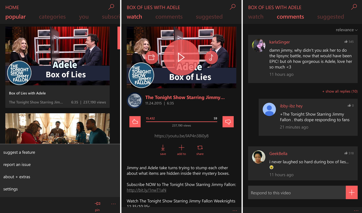 myTube now supports Windows 10 PC and Mobile with latest update ...