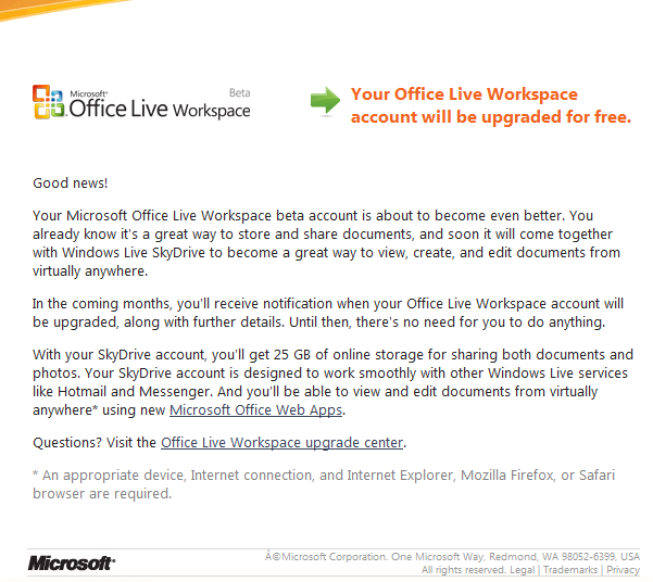 Office Live Workspace to merge with Skydrive | Windows Central