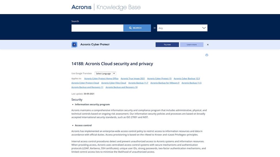 Acronis Review | Creative Bloq