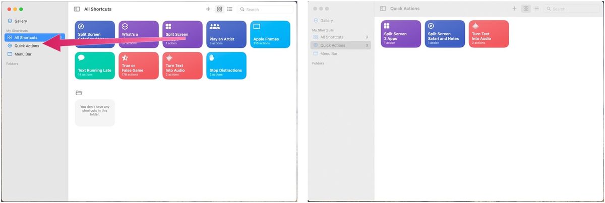 How to use Quick Actions in Shortcuts for Mac | iMore