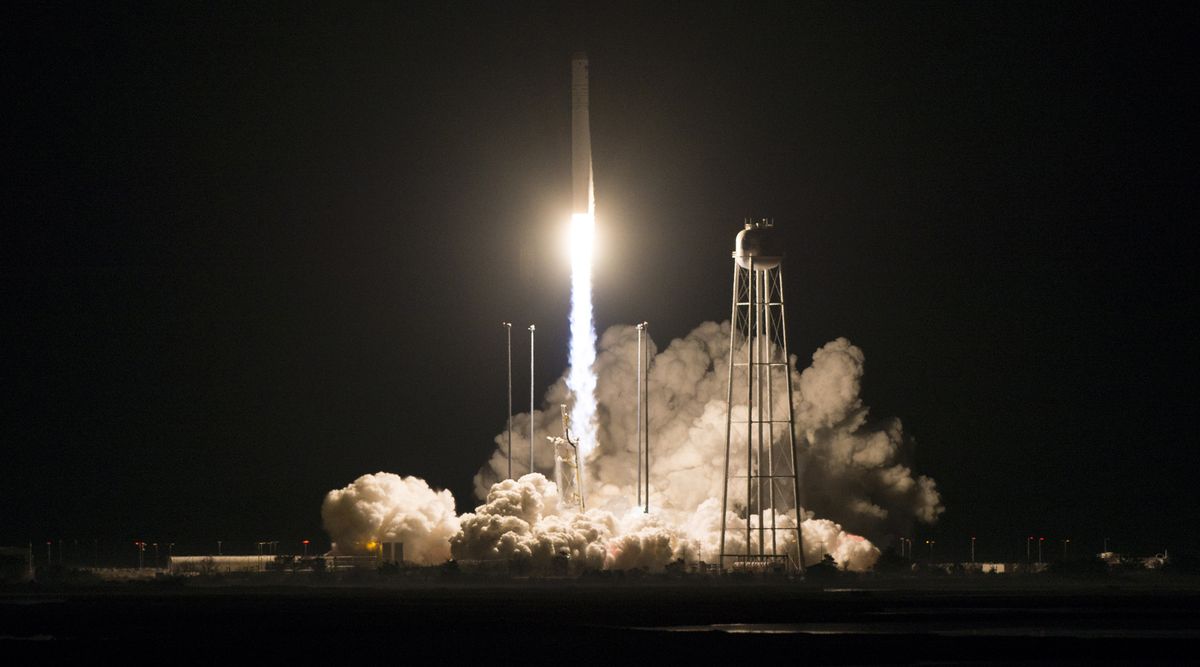 Antares Rocket Launches NASA Cargo to Space Station in Dazzling Predawn ...
