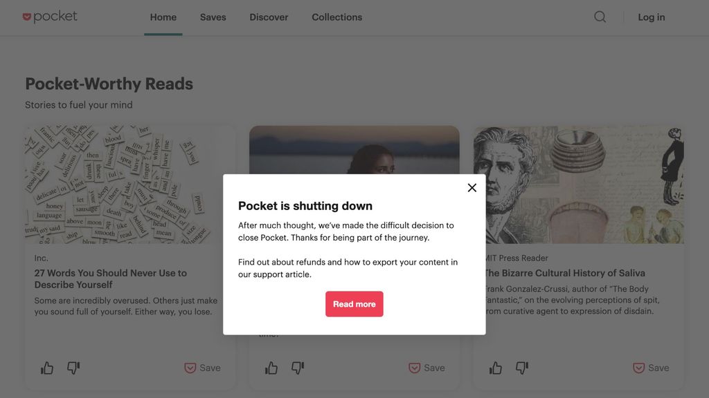 Pocket app is going away, so you should export your data now | Android ...