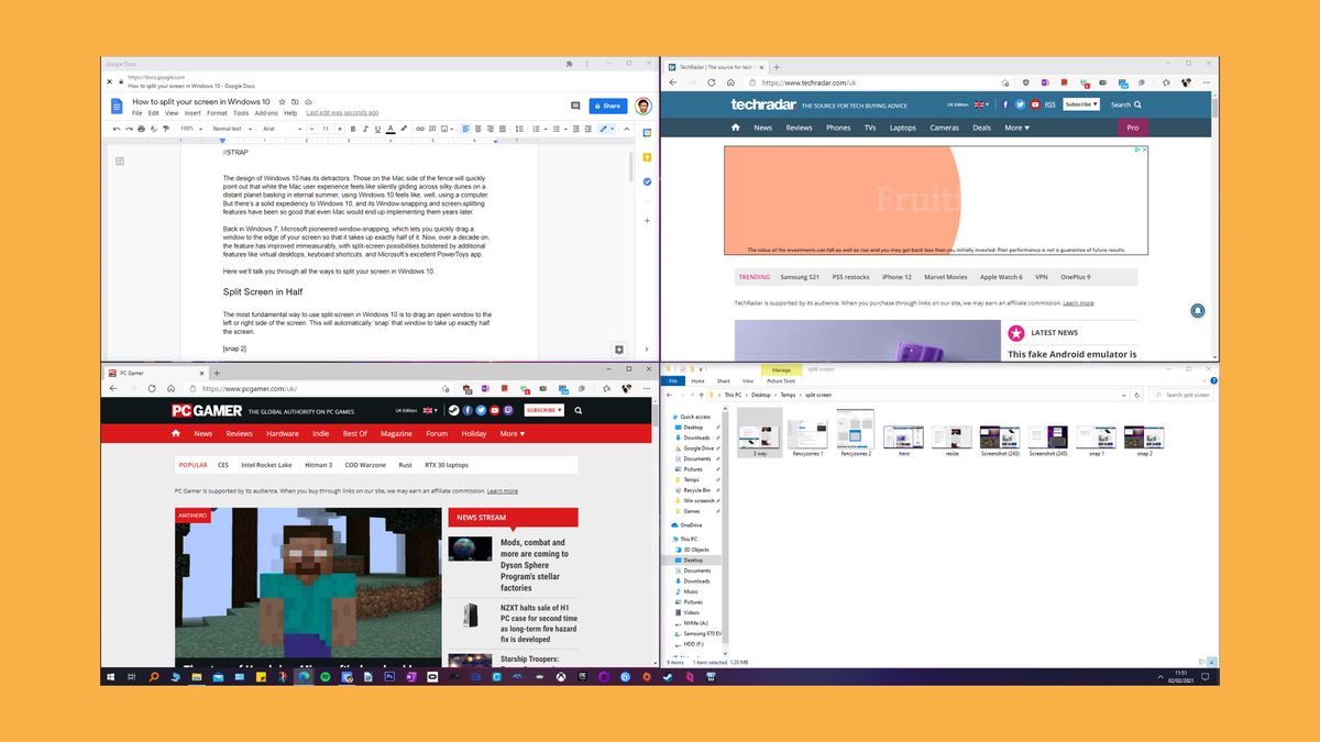 How to use split screen in Windows 10 | TechRadar