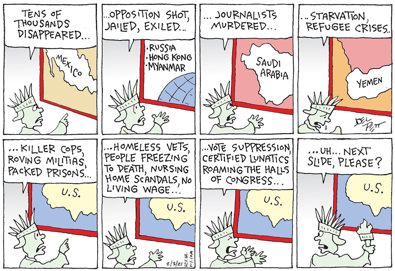 Editorial Cartoon U.S. america world problems | The Week