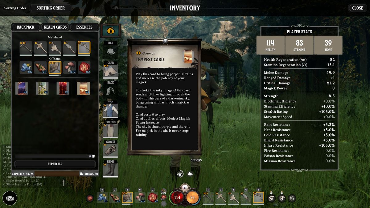 Nightingale Realmic Transmutor: How to use Minor cards | PC Gamer