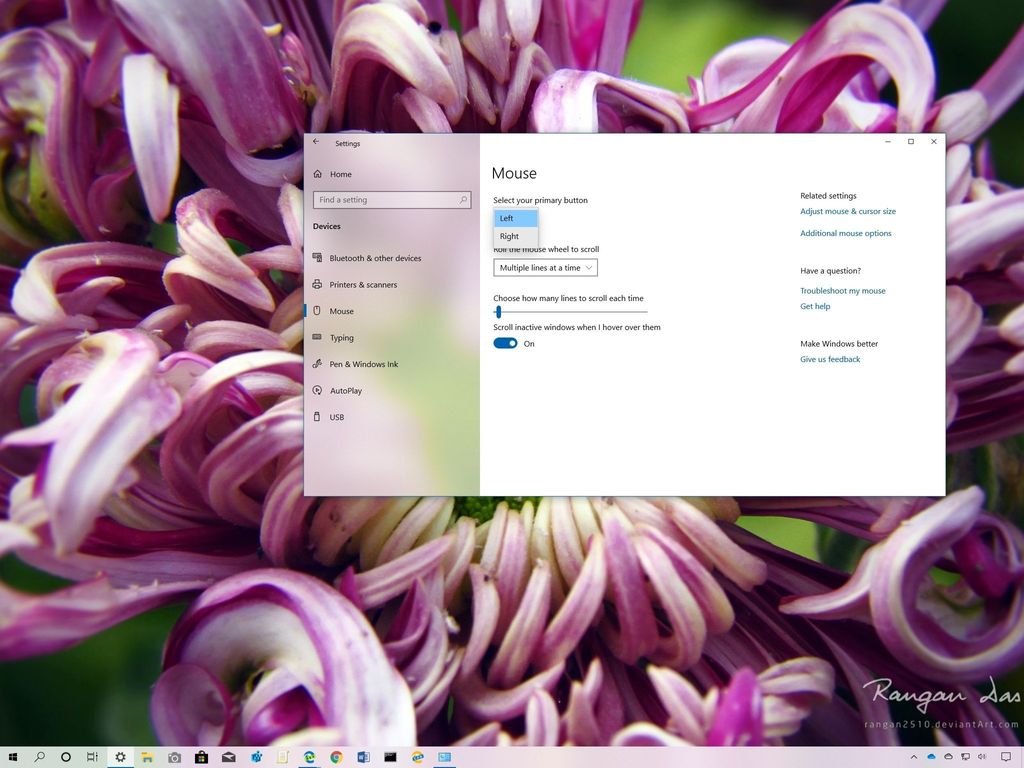 How to configure a mouse for left-handed people on Windows 10 | Windows ...