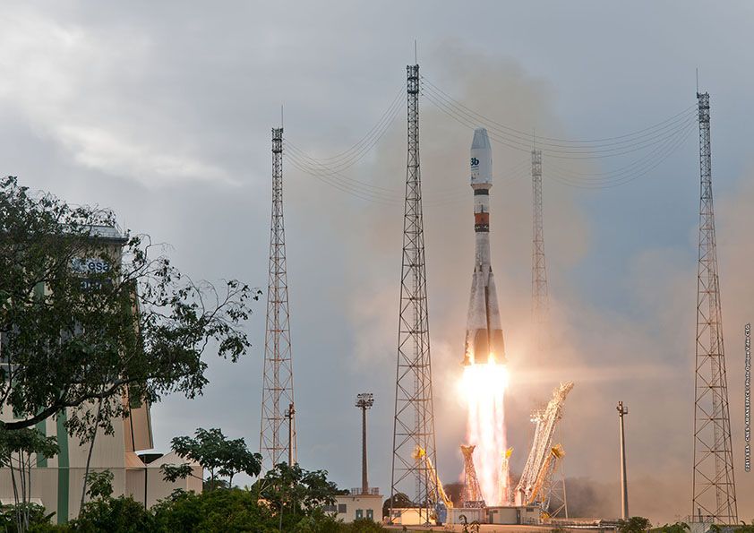 Soyuz Rocket Launches 4 Communications Satellites Into Space | Space