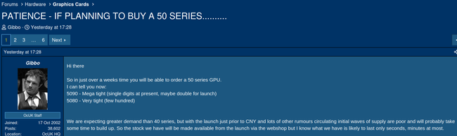 UK reseller claims single-digit RTX 5090 inventory — Flagship GPU could ...