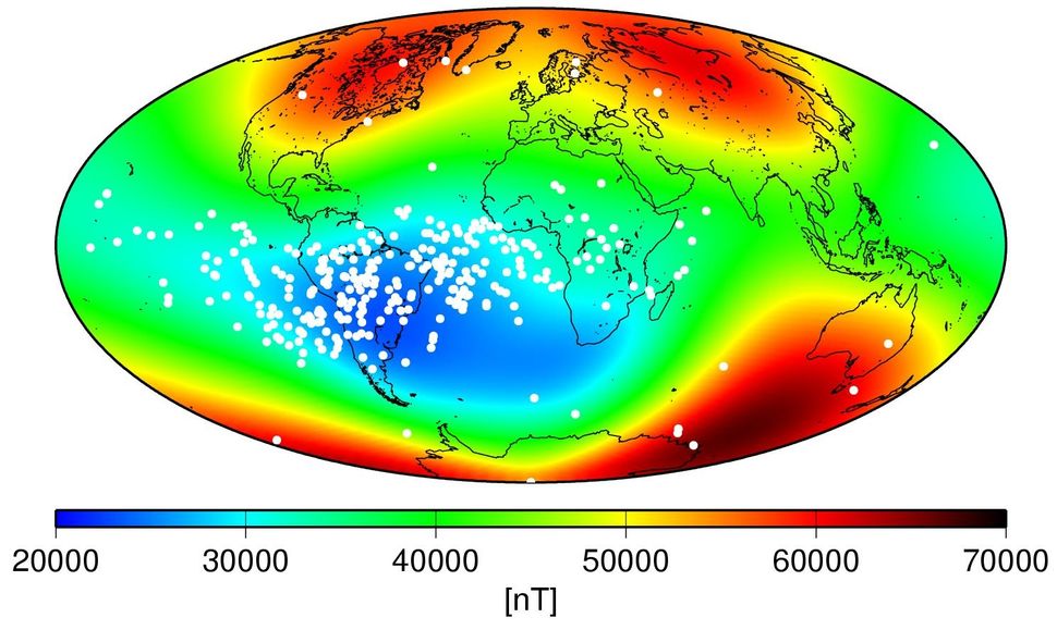 Weird dent in Earth's magnetic field is messing with auroras in the ...