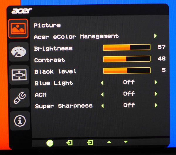 Acer XR341CK OSD Setup And Calibration
