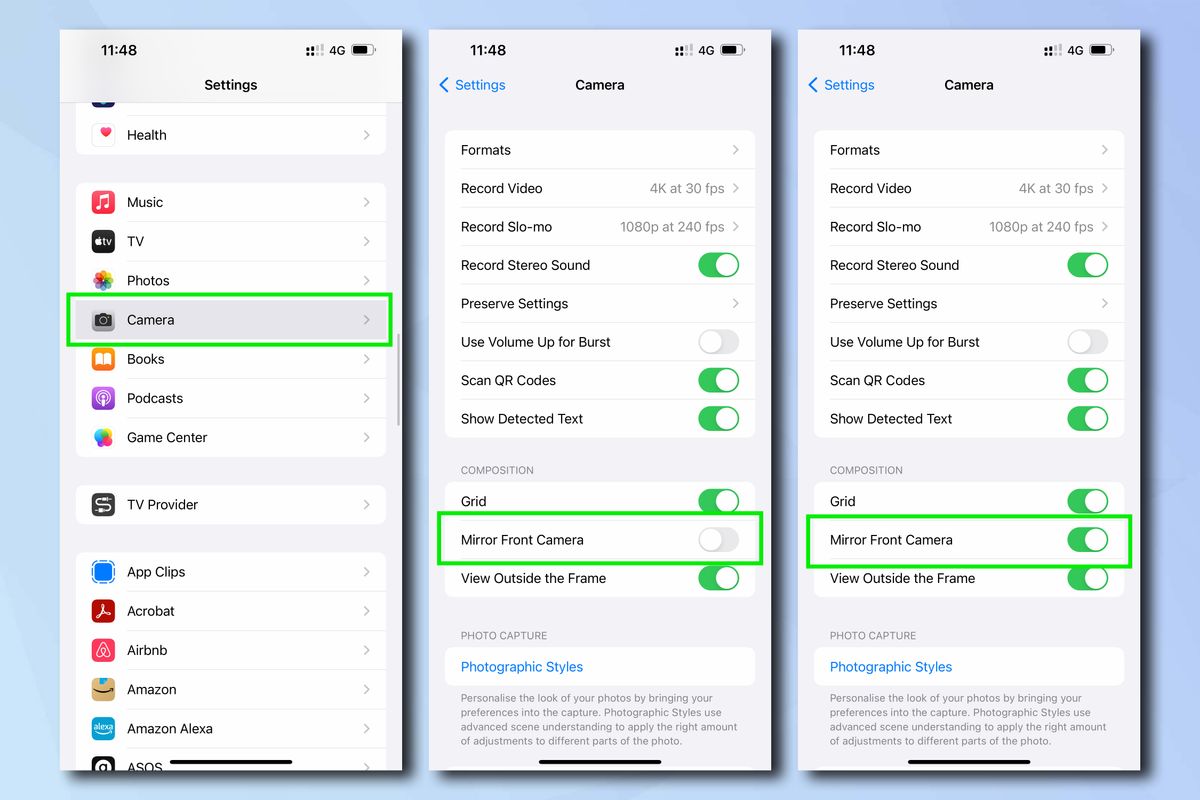 How To Mirror The Front Camera On Iphone Toms Guide