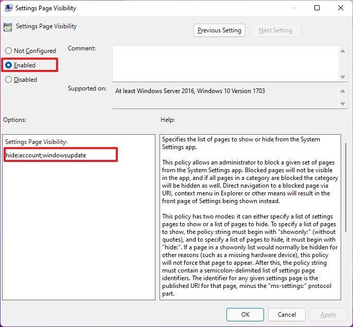 How to hide specific Settings pages on Windows 11 | Windows Central