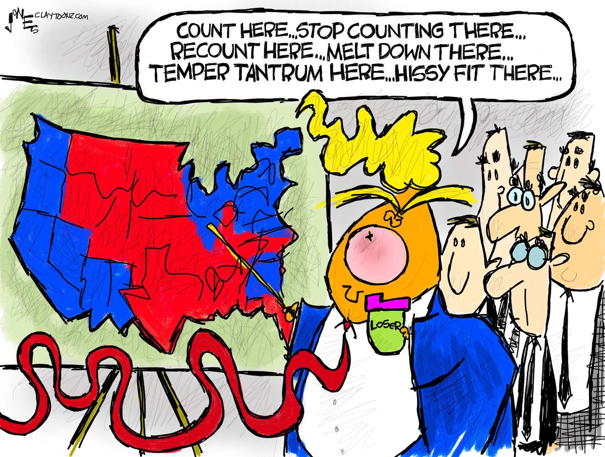 Political Cartoon U.S. Trump 2020 vote count | The Week