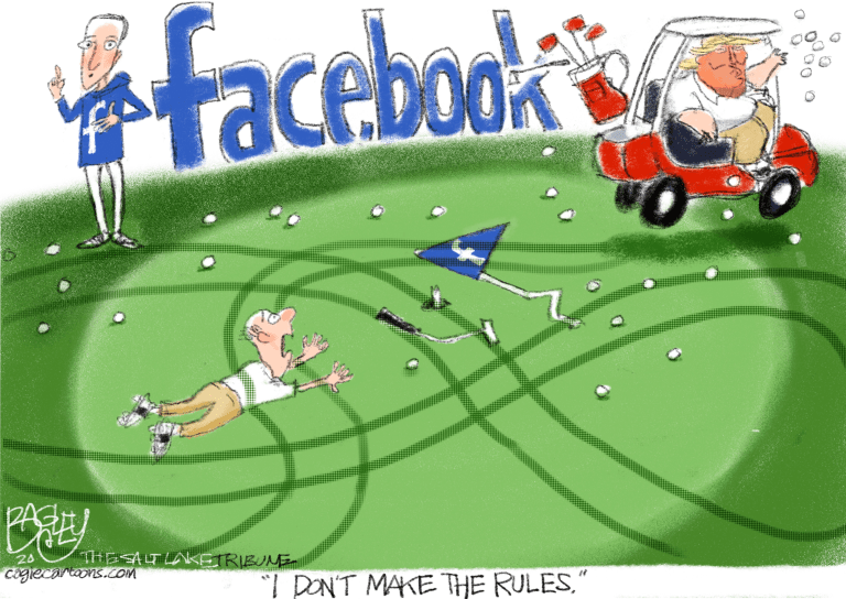 Political Cartoon U.S. Trump Facebook Mark Zuckerberg | The Week