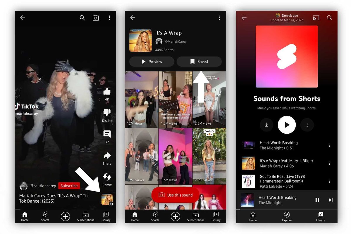 How to add music from YouTube Shorts to your YouTube Music collection ...