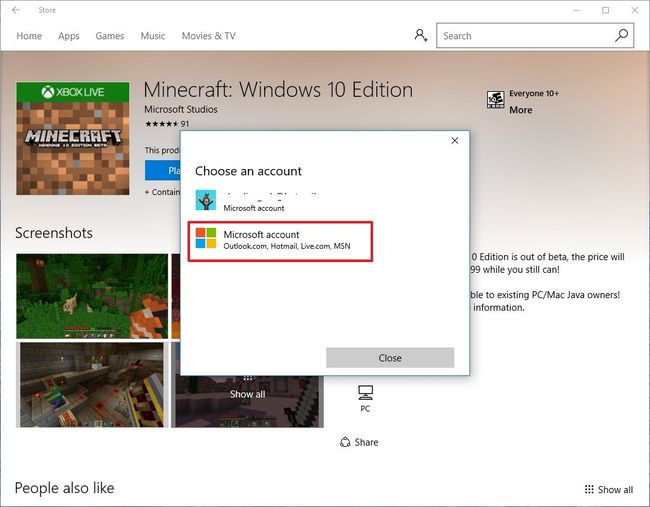 How to use a different account to sign in to the Store on Windows 10 ...