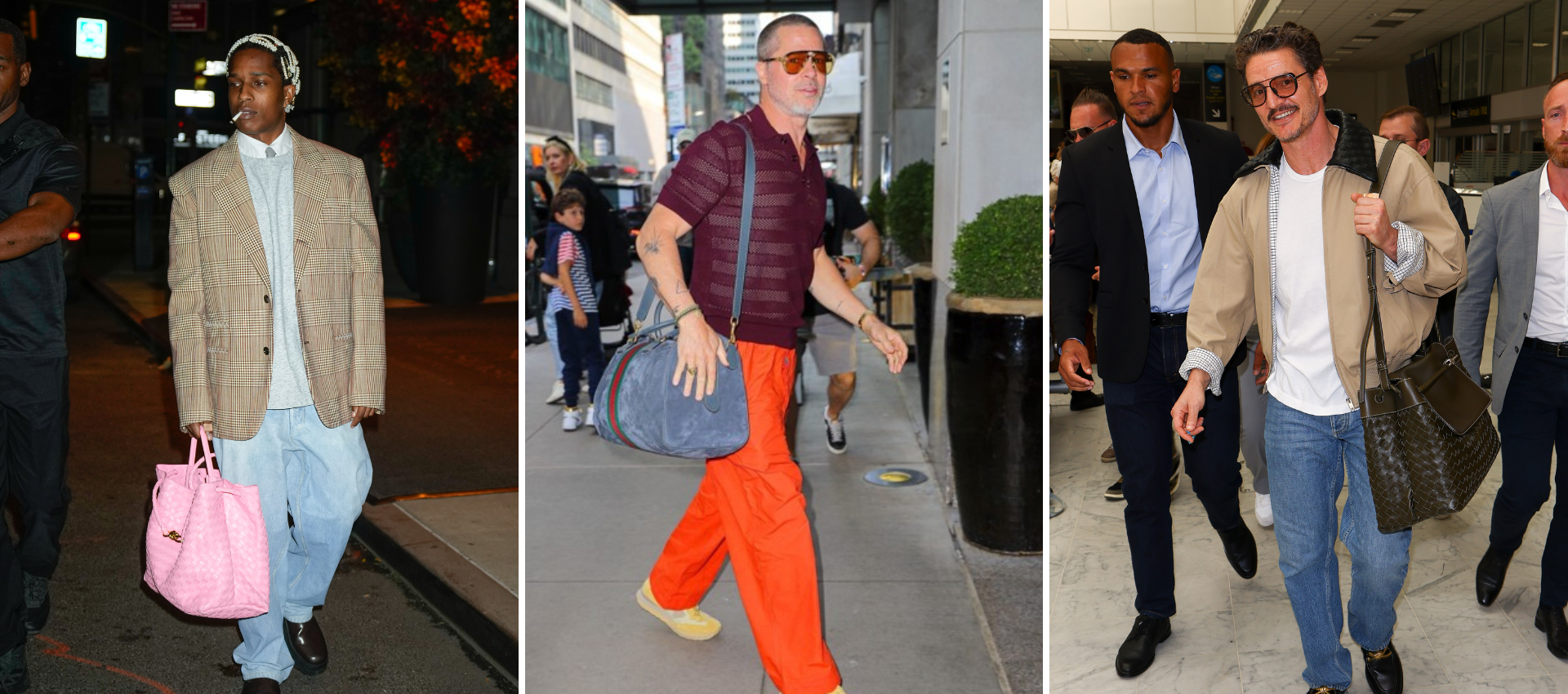 Brad Pitt and Pedro Pascal Prove Extra-Large Designer Bags Are Back ...