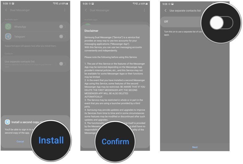 How to use Dual Messenger to manage two Facebook, WhatsApp, or Telegram ...